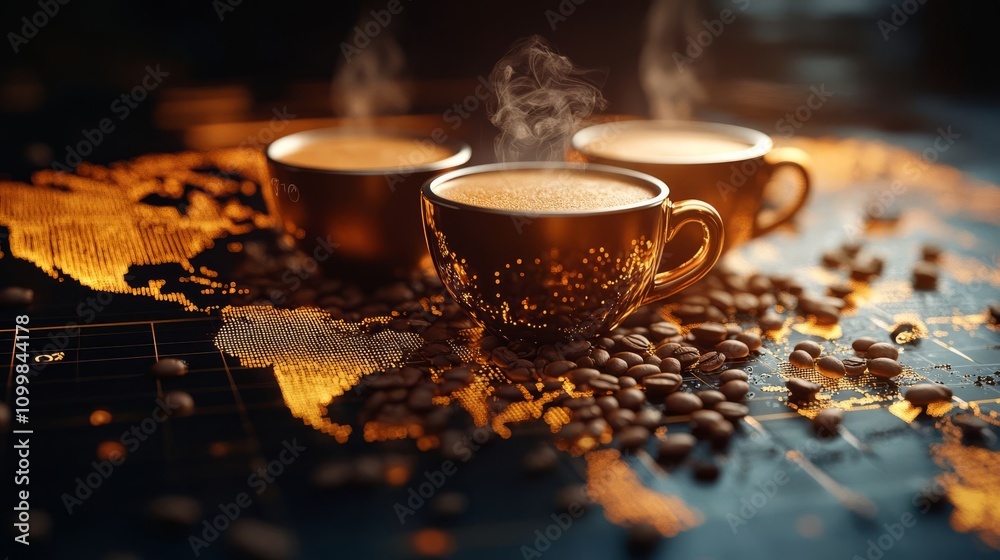 Detailed information about the global coffee consumption chart. On a ...