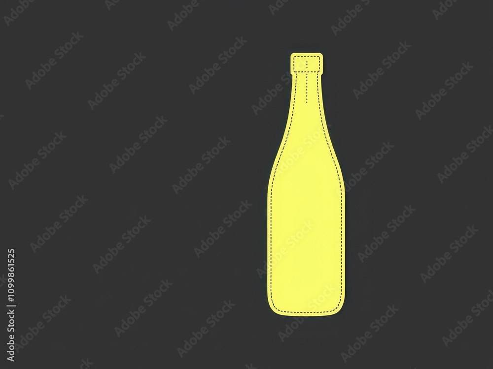 Carton box dieline template for bottle packaging mockup with die cut ...