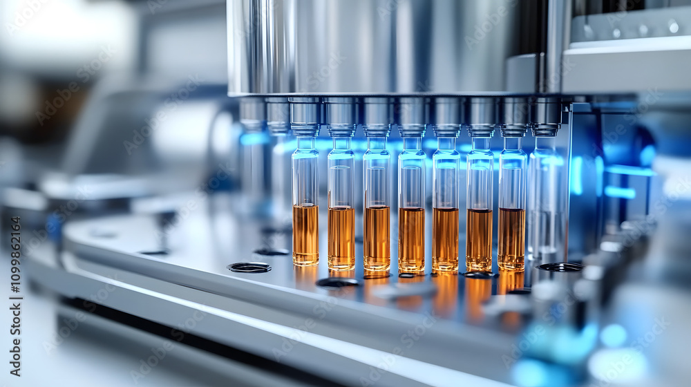 Pharmaceutical optical ampoule and vial inspection machine in operation ...