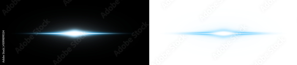 light horizontal line with blue shine color Stock Illustration | Adobe ...