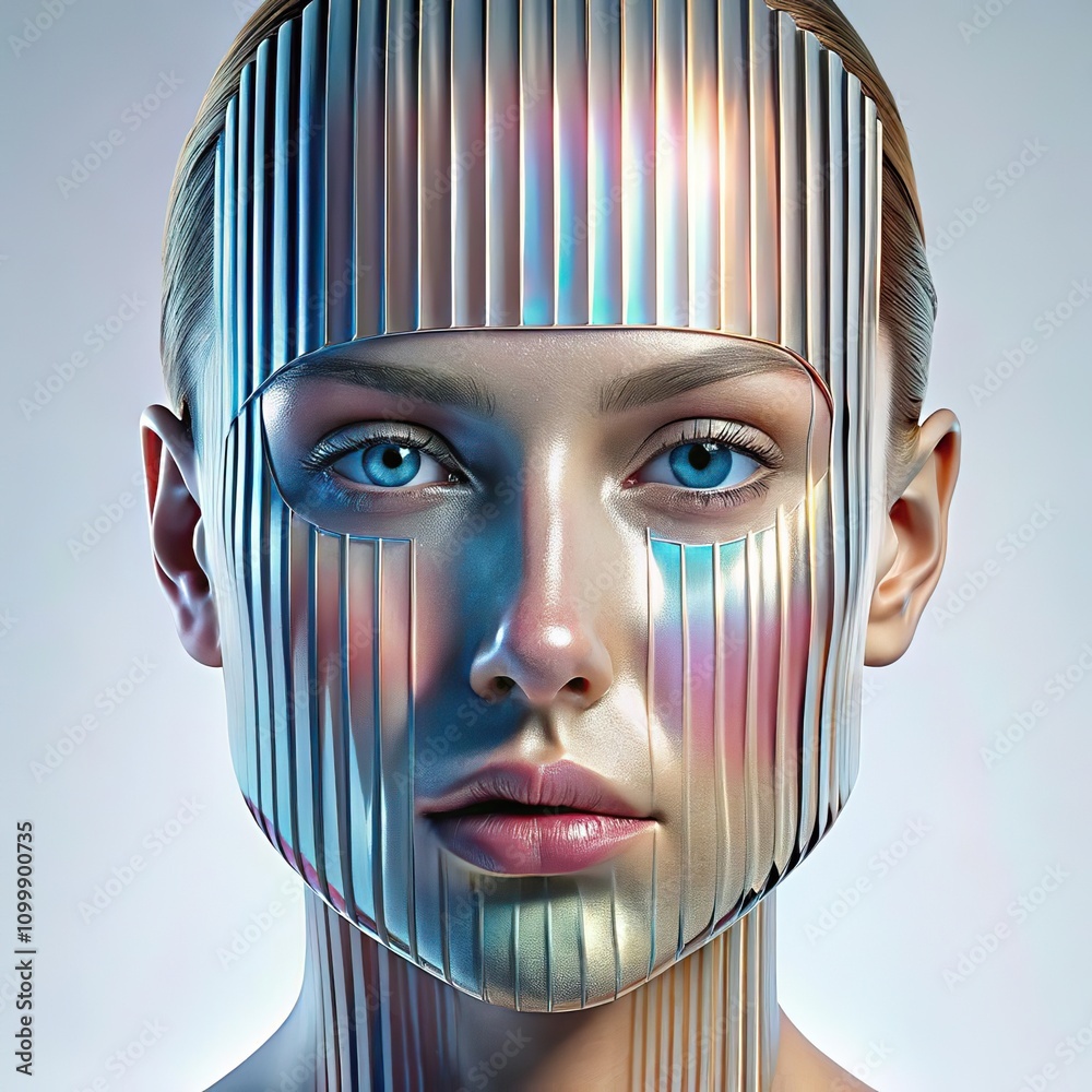 Beautiful girl. White isolated Concept of advertising healthy skin ...