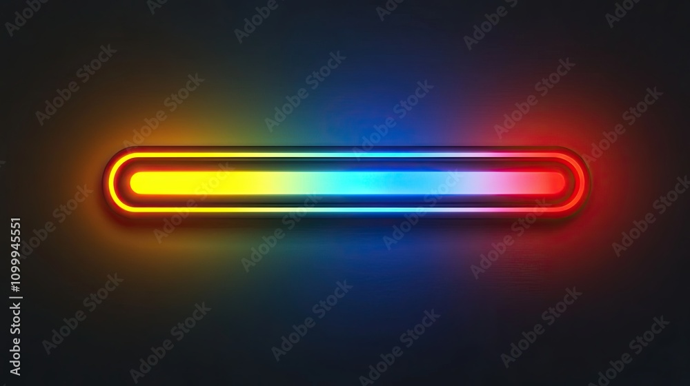 Dynamic Pulsating Loading Bar Animation with Neon Edges Stock Photo | Adobe Stock