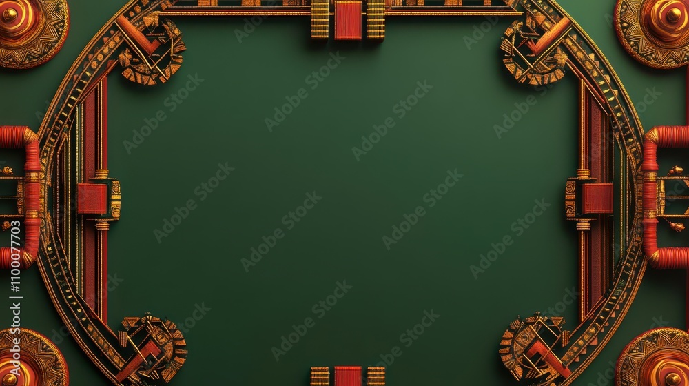 Kwanzaa Border with Sacred Geometry: Interlocking Adinkra Symbols and ...