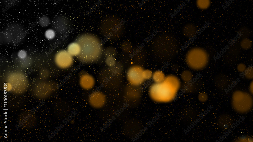 Abstract Dust Particles Floating in the Air on a Black Background, Slow ...