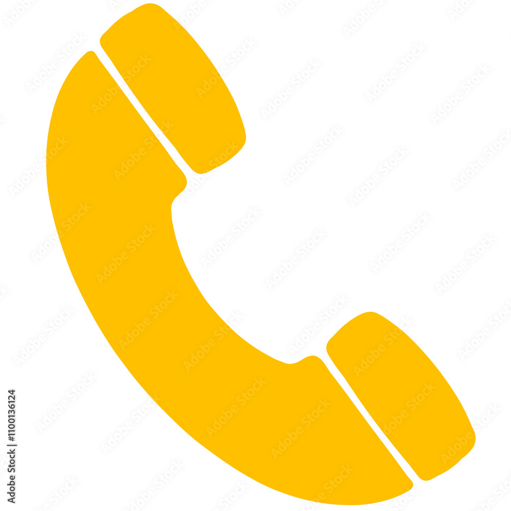 yellow phone call icon Stock Illustration | Adobe Stock