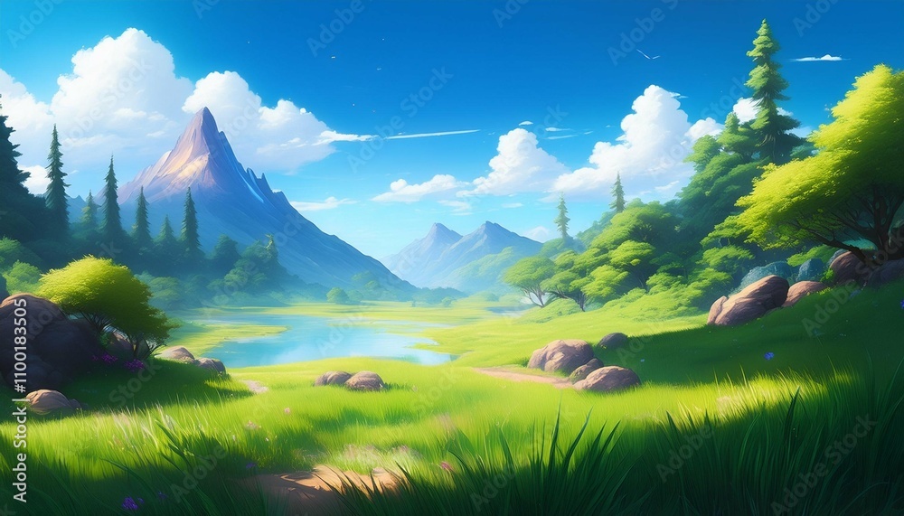 2d visual novel fantasy nature vol 1 stylized anime background ...