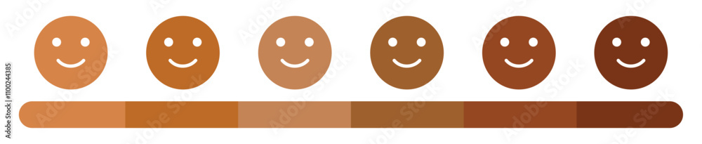Human skin tone color palette set isolated. Human skin tones vector ...