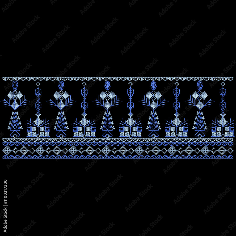 Seamless border lace embroidery design for trendy women wear ...