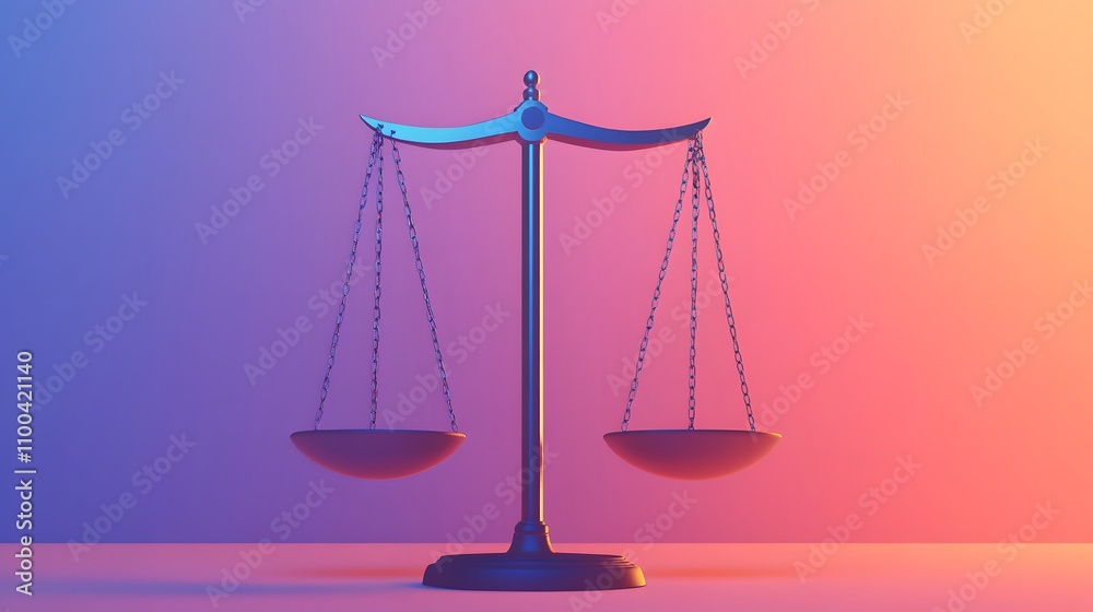 Equality balanced scale with equal weights clean lin AI generated ...