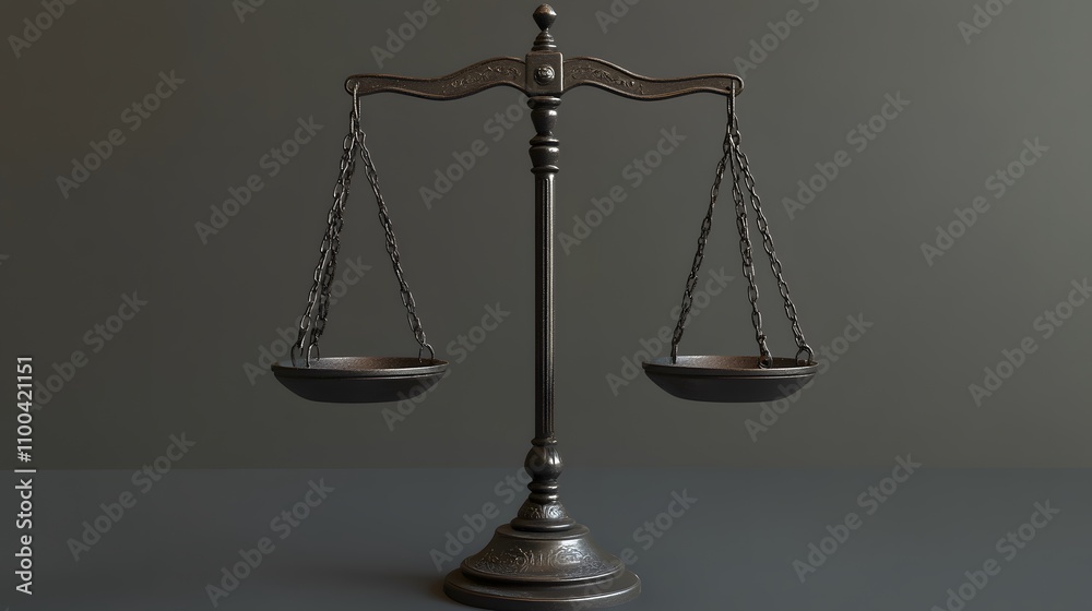 Equality balanced scale with equal weights clean lin AI generated ...