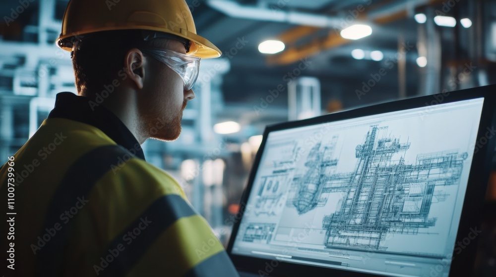 Engineer designing offshore platforms, using advanced tools to account ...