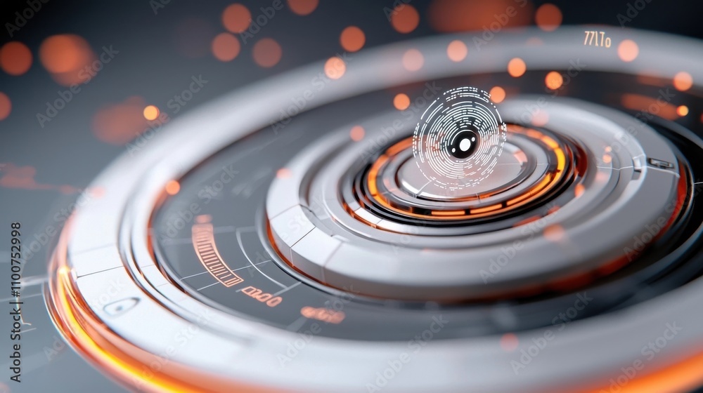 Mesmerizing abstract spiral vortex of flowing digital geometry ...