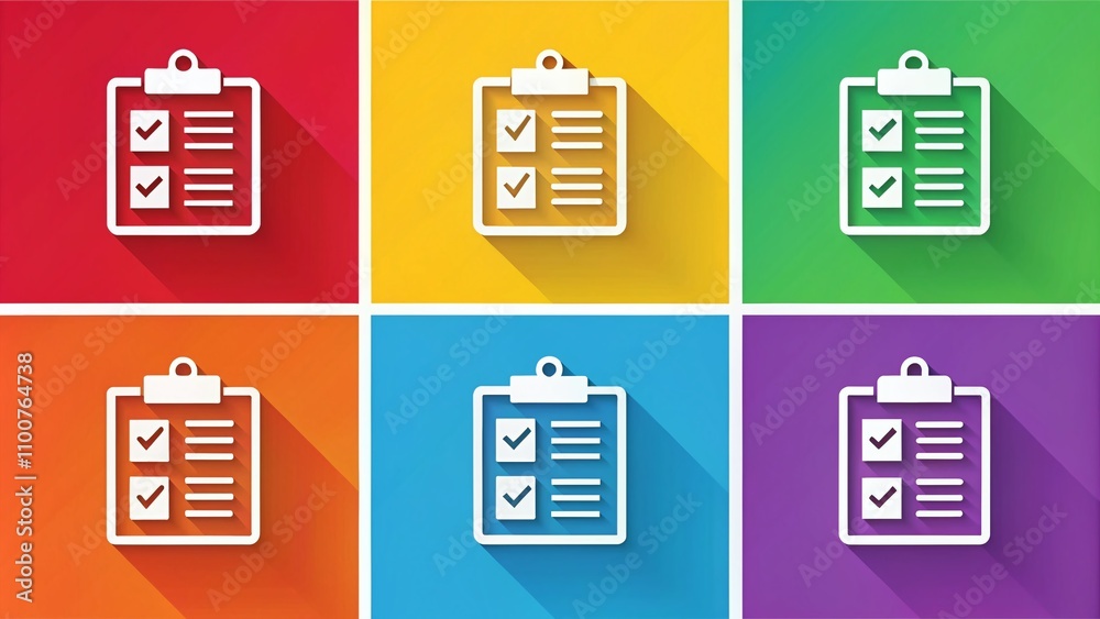 Silhouette Photography of Flat White Checklist Icons on Square ...