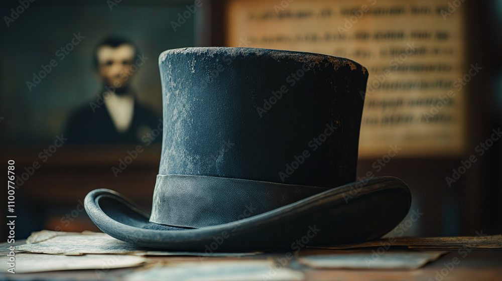 Lincoln s Hat and Speech Iconic stovepipe hat with the Gettysburg ...