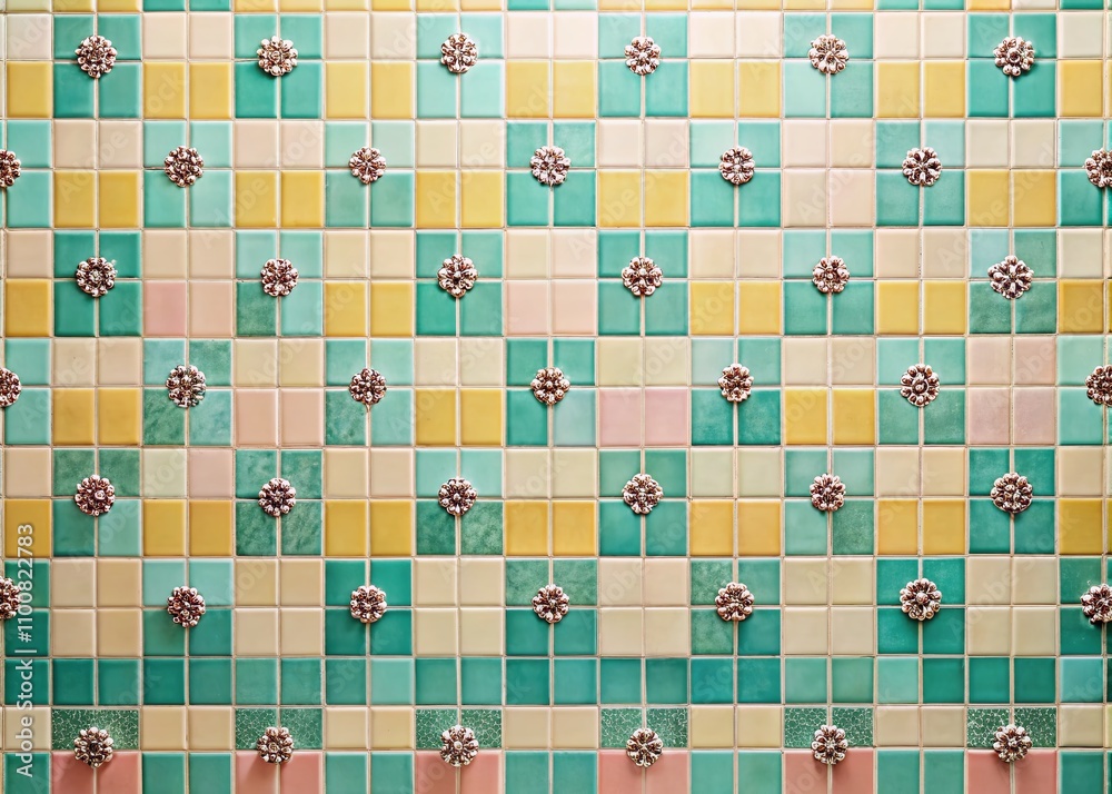 Vintage 1950s Bathroom Tile Background with a Retro Aesthetic ...