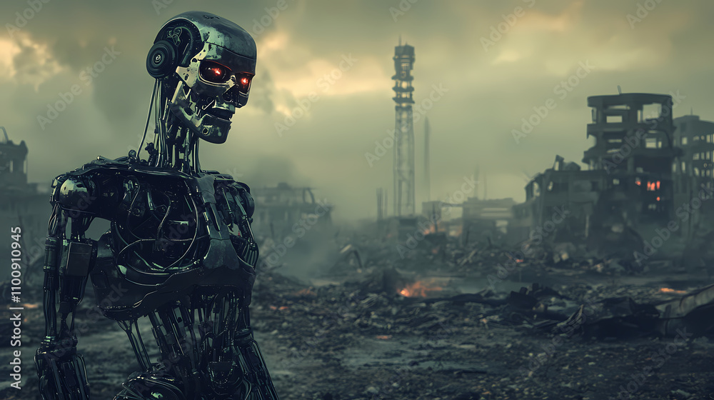 Biomechanical disintegrating robot in form of human against the ...