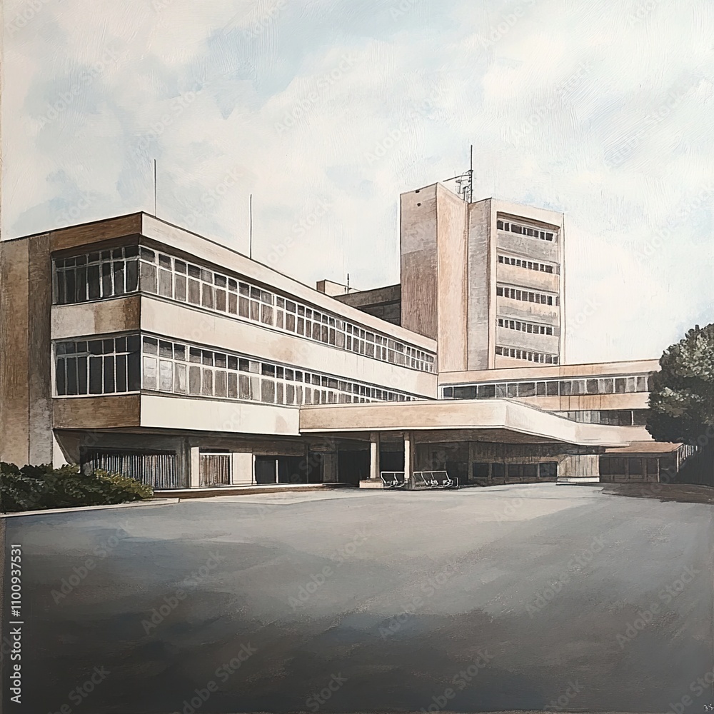 Mid-Century Modern Office Building: Architectural Photography of a ...