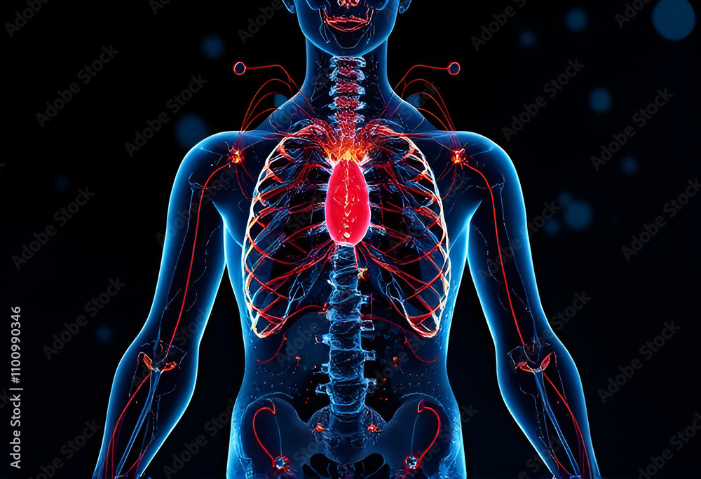 Ilustración de Stock map of touch receptor distribution across the ...