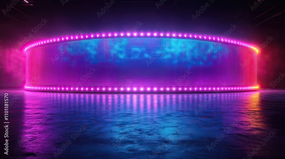 authentic concave led display for a wall or platform large tv display ...