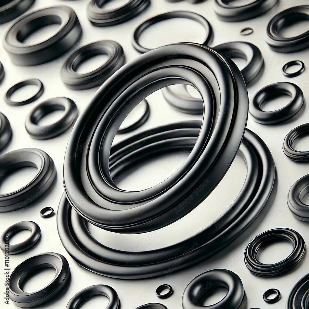Black rubber O-rings are suitable for use with oil, machine Spare parts, grease, hydraulic oil ...