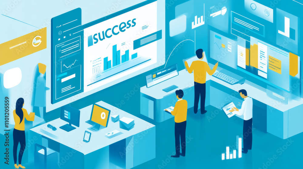 Setting Standards and Continuous Improvement. Stock Illustration ...