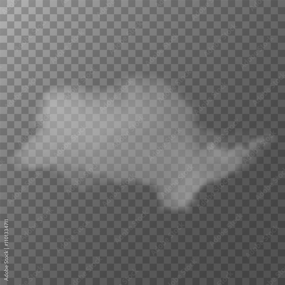 White smoke rings, round puff vape clouds of cigarette or hookah ...