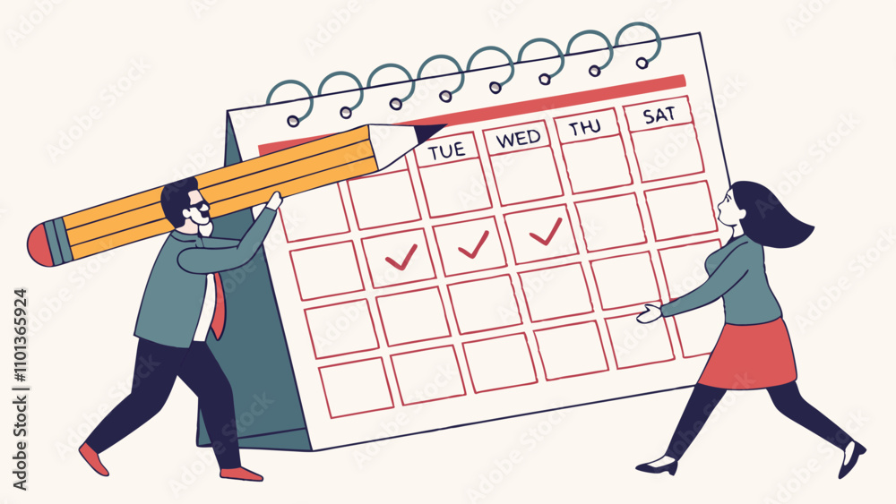 Project Schedule, Employee Timetable, Team Meeting Schedule or ...