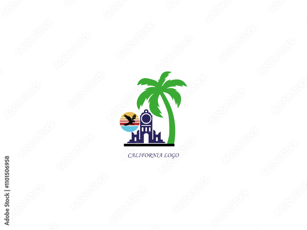 California logo design , vector , icon , illustration which contain a ...