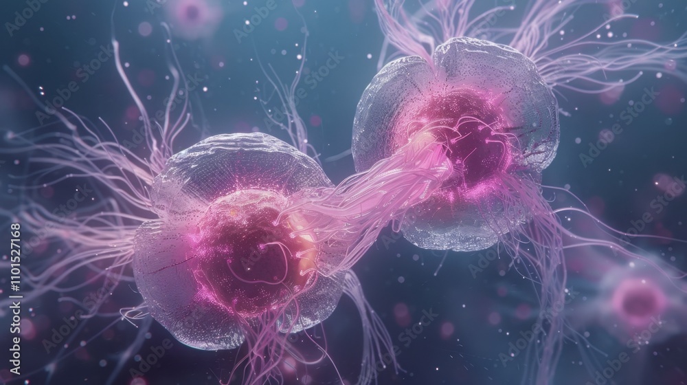 Binary Fission: A form of asexual reproduction where a single organism ...