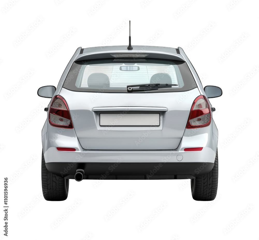 Modern new design car rear view isolated on transparent background ...
