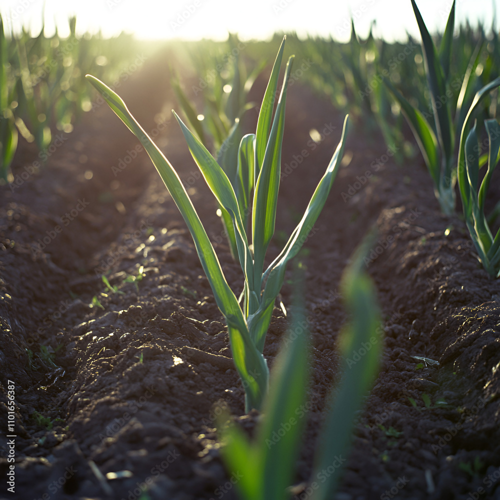 Growing green agricultural development farmland nature photography ...