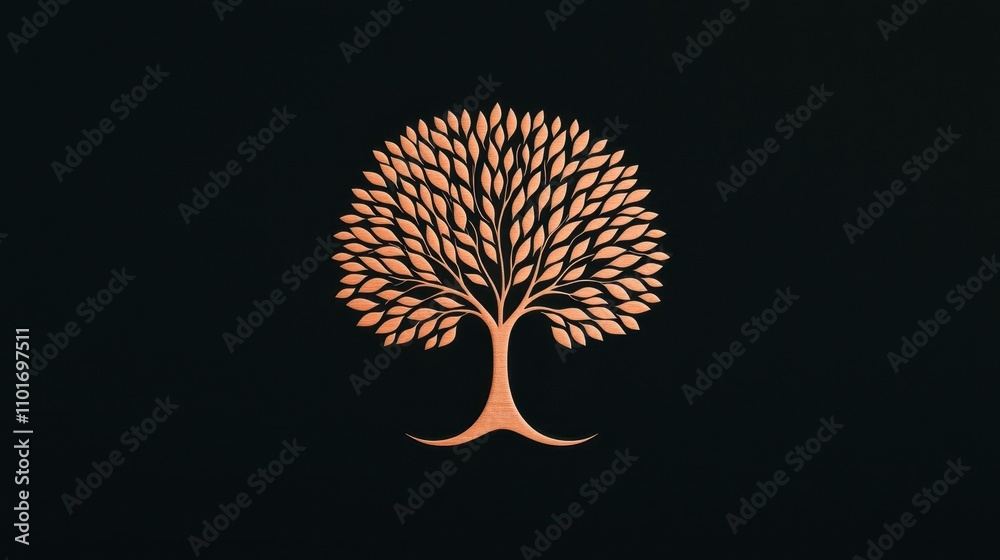 Artistic tree logo with flowing branches forming a stunning visual ...