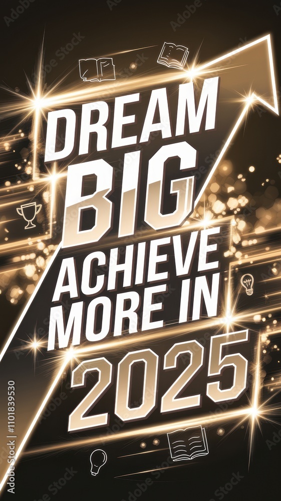 Stock-Illustration „Inspirational design encouraging goal setting and ...