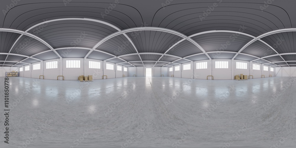 Full spherical hdri panorama 360 degrees of empty exhibition space ...