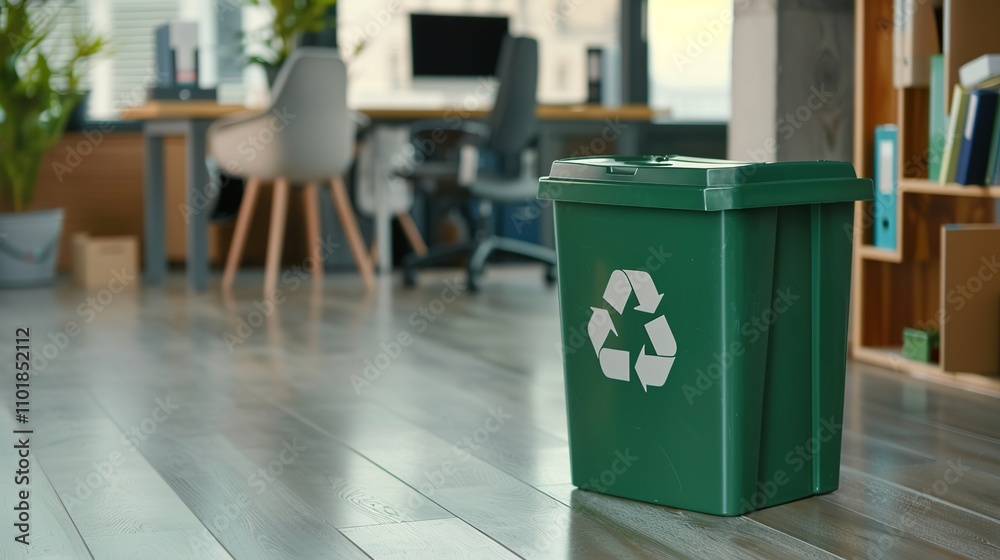 Office Green Recycling Logo - A Symbolic and Eco - Friendly Visual ...