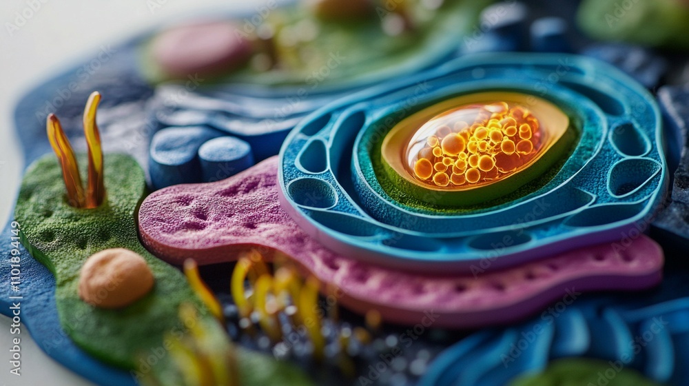 Plant cell structure: a colorful diagram of a typical plant cell Stock ...