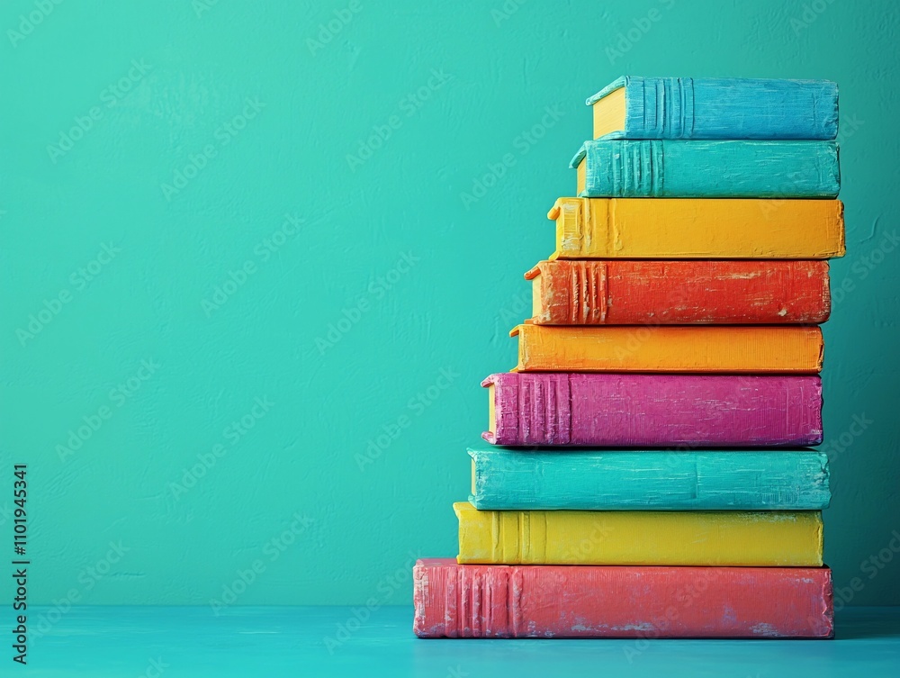 Stacked Books Progress Bar Representing Educational Growth and ...