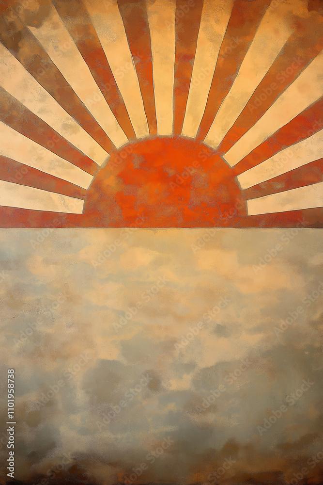 A rustic sunburst background with shades of tan, copper, and sepia ...