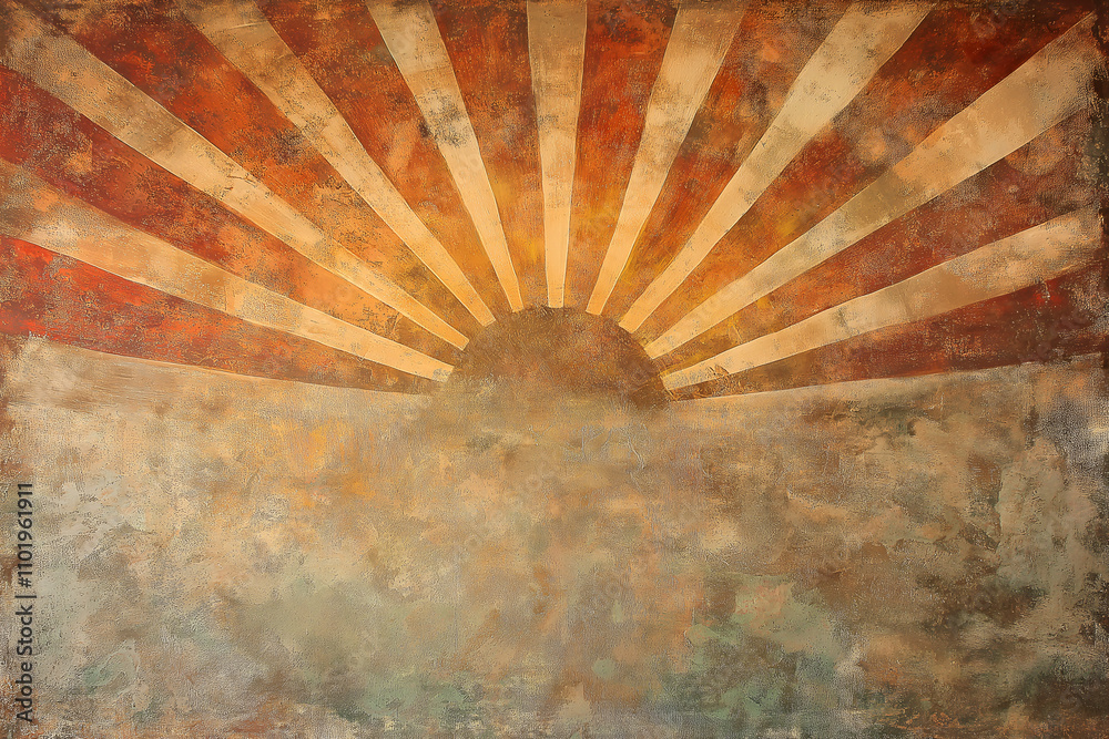 A rustic sunburst background with shades of tan, copper, and sepia ...
