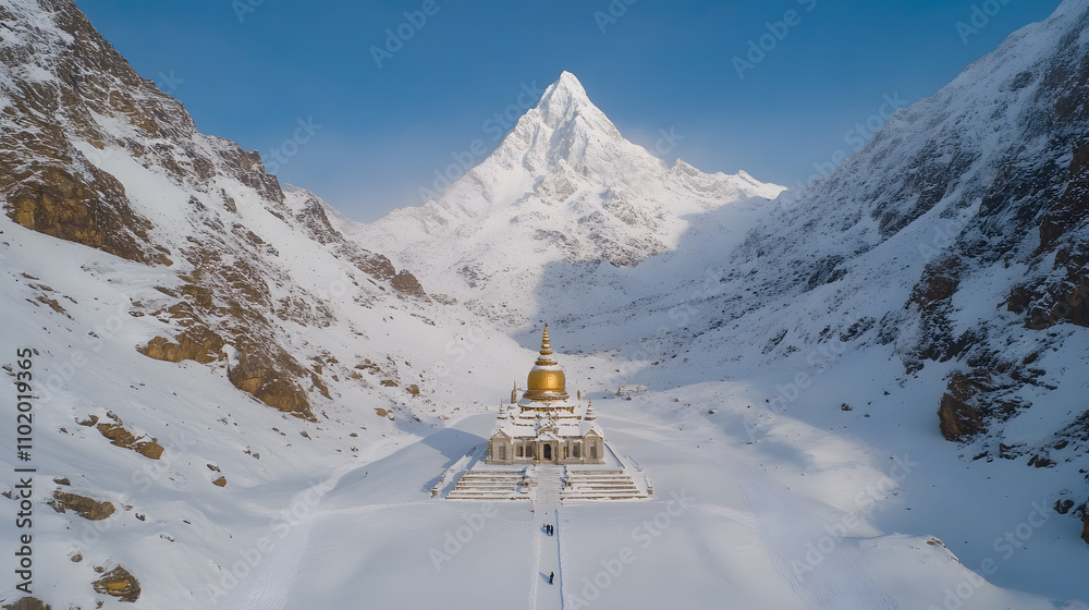 Kedarnath Temple in Winter Covered with Snow – A Sacred Himalayan ...