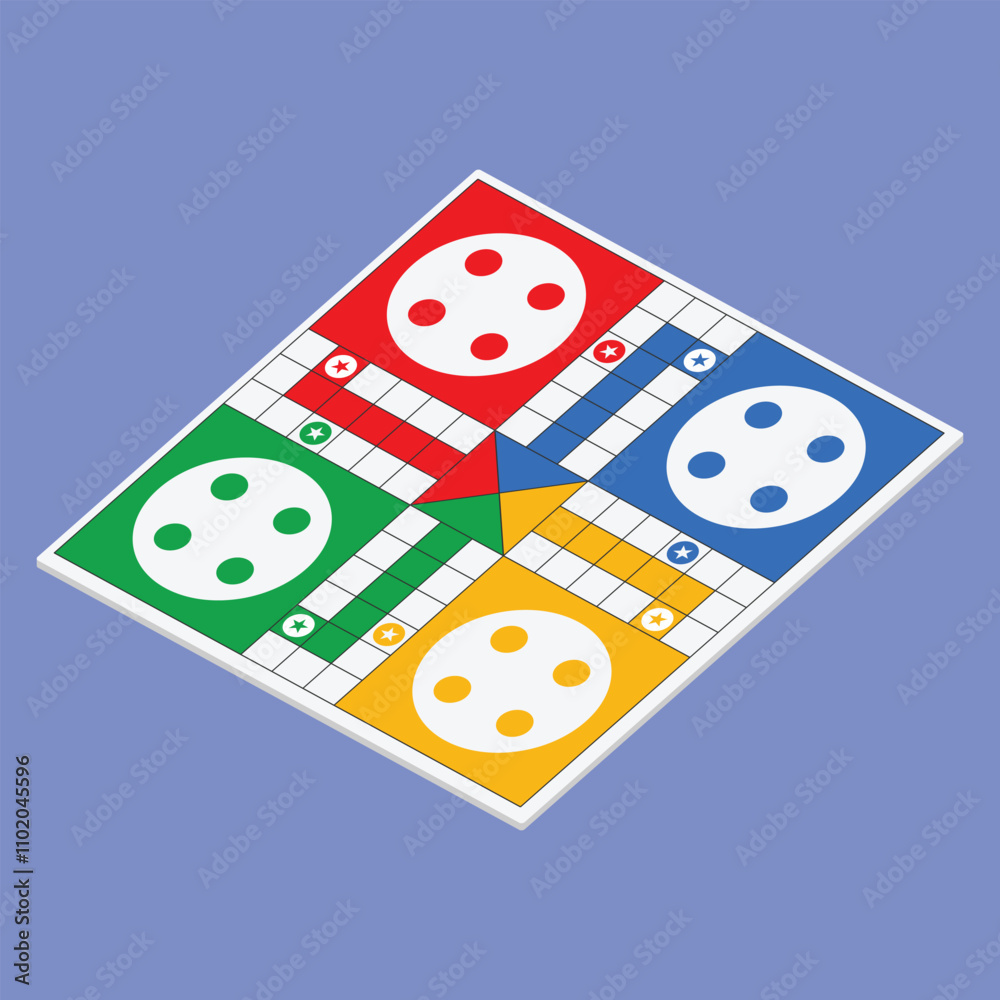 Vector de Stock Ludo icon vector. Ludo Family Board Game illustration ...