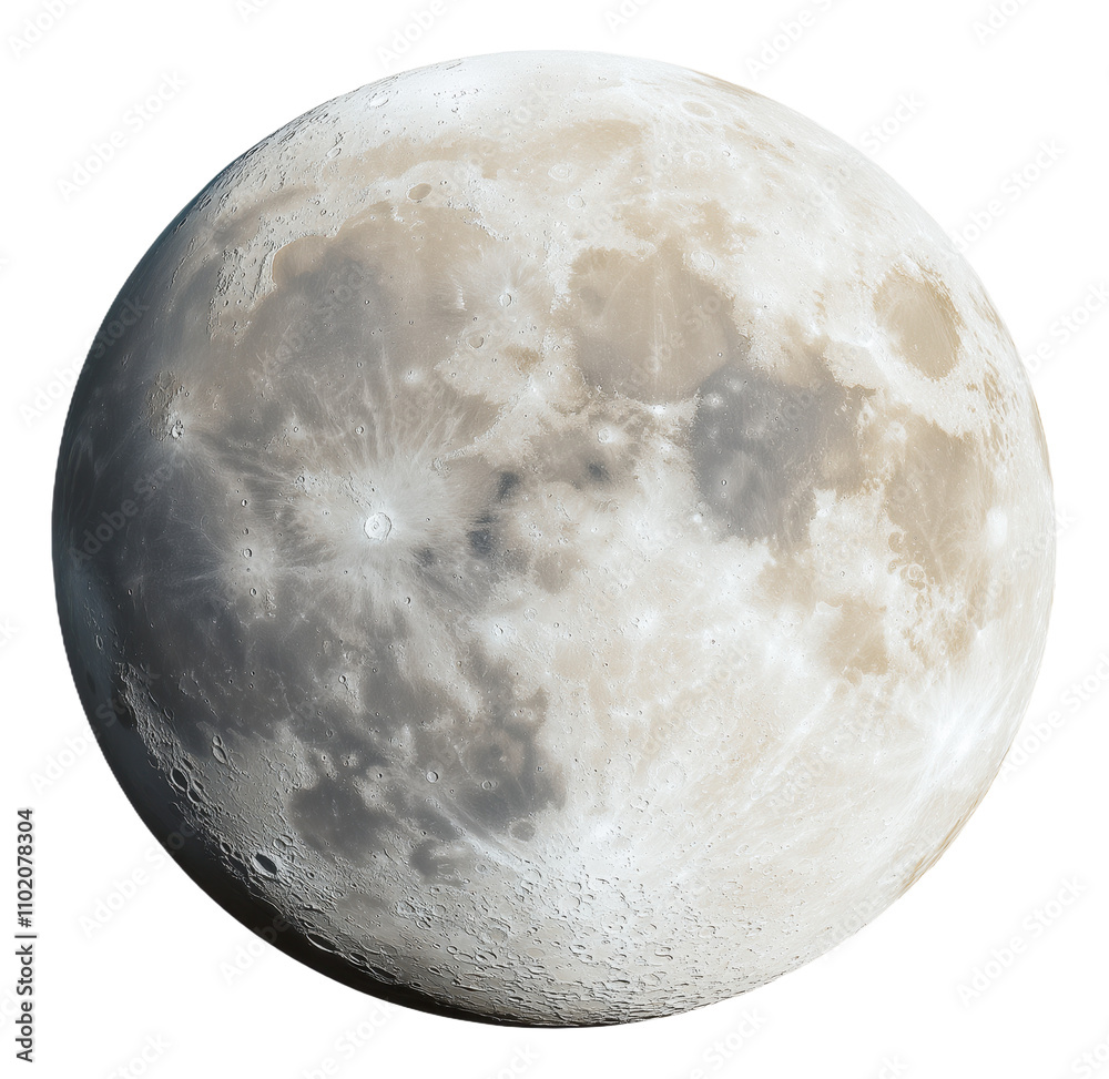 PNG Detailed image of the moon with craters and lunar surface Stock ...