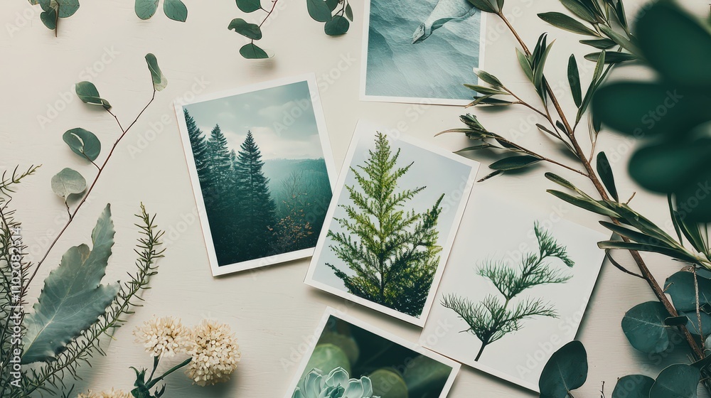 Nature-inspired visual portfolio mockup for eco-friendly digital ...