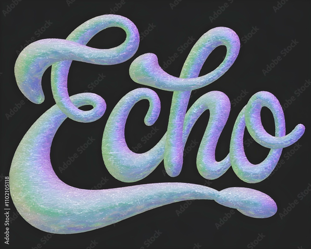 The word Echo is depicted in a stylized script with a shimmering ...