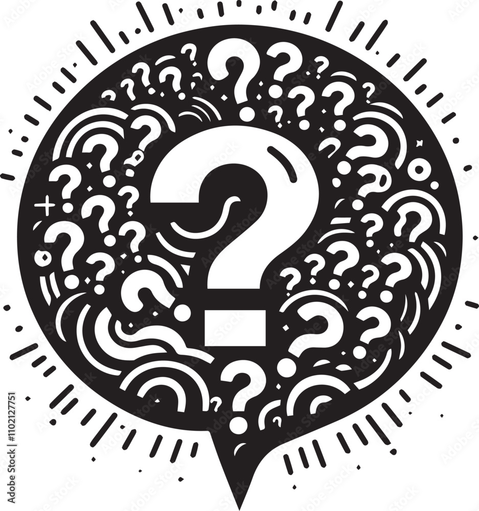 Vector de Stock Question Mark Graphic with Comic Book Style. A bold ...