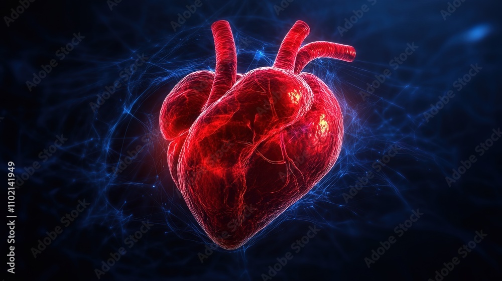 Heart functions and blood vessel on virtual interface Medical Stock ...