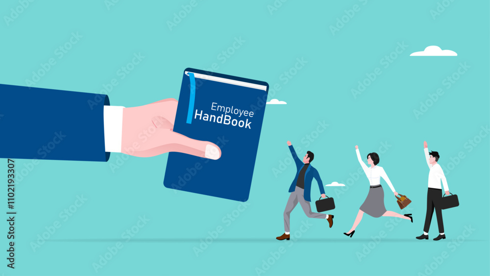 employee handbook, company introduction guidebook for new employees ...