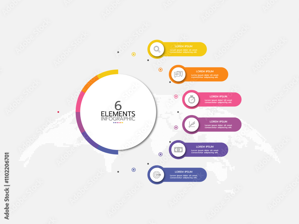 Vector infographic label design with circle infographic template design ...