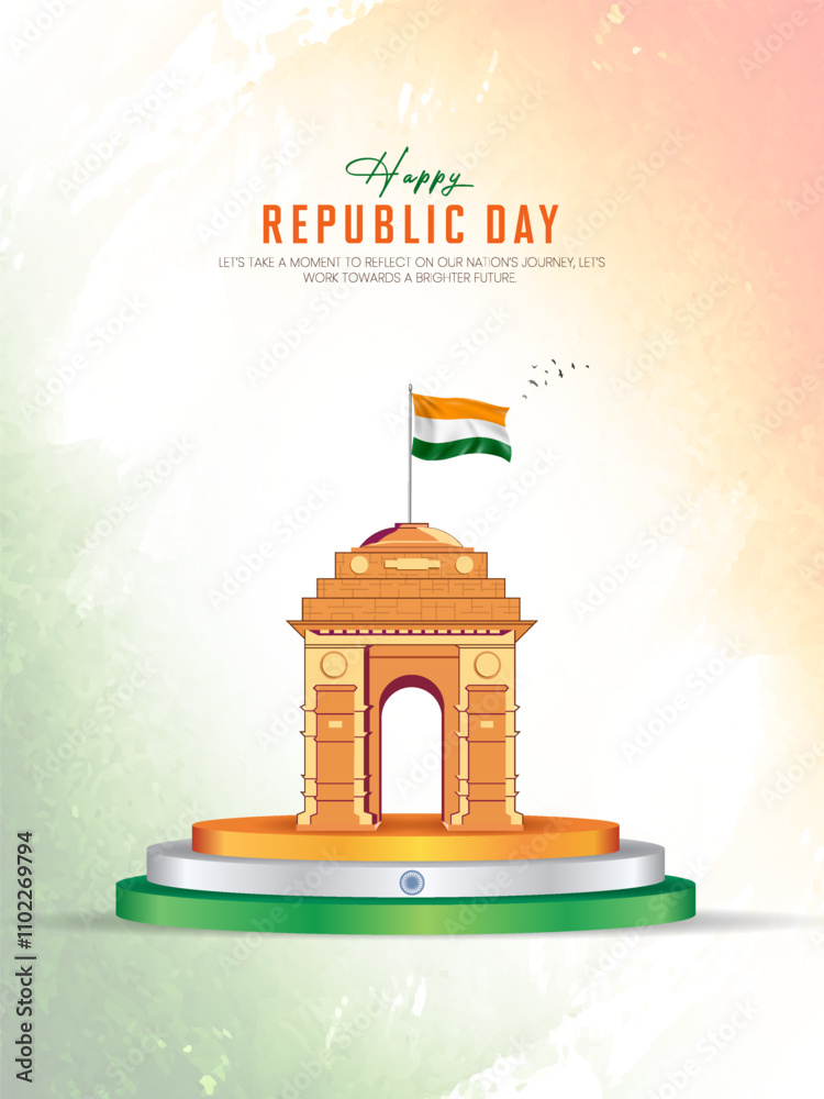 Happy Republic day creative concept. 26 January Indian Republic Day ...