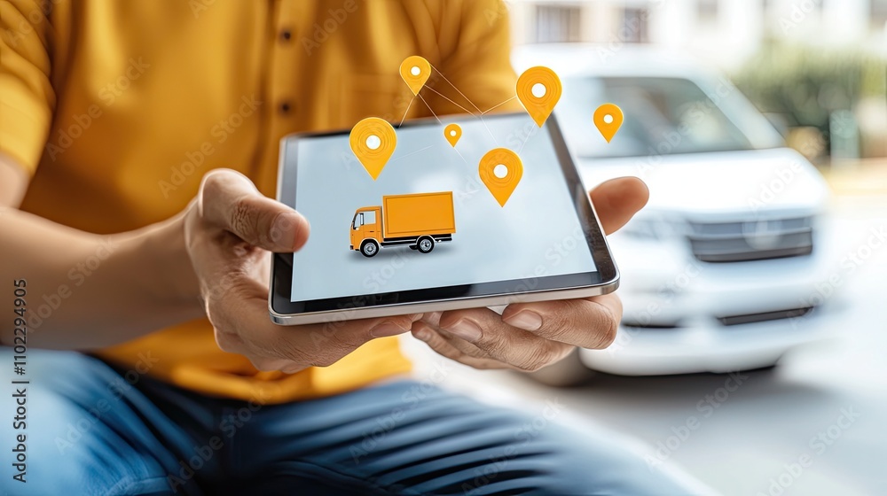 Tracking delivery progress urban environment digital interaction mobile ...